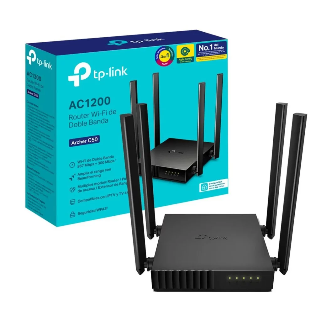 Router Tp Link Archer C50 Inalámbrico de Doble Banda AC1200 – ECCOM