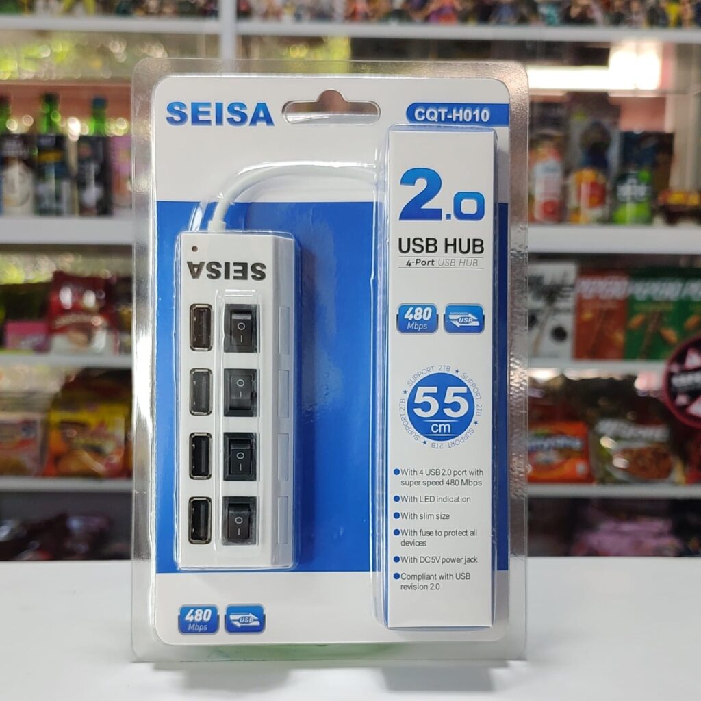 Hub Usb Seisa 2.0 c/ Switch MOD CQT-H010 4 Puertos – ECCOM